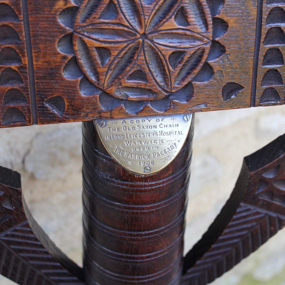 Early C20th Copy Of The 'Old Saxon' Chair From Lord Leycester's Hospit ...