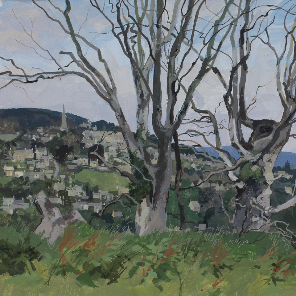 Acrylic on board painting titled 'Dead Elms, Painswick' by Allan Layco ...